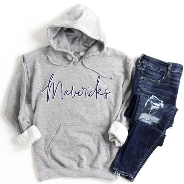 Maverick Hoodie - Cursive Font – Elevate Salon & Boutique